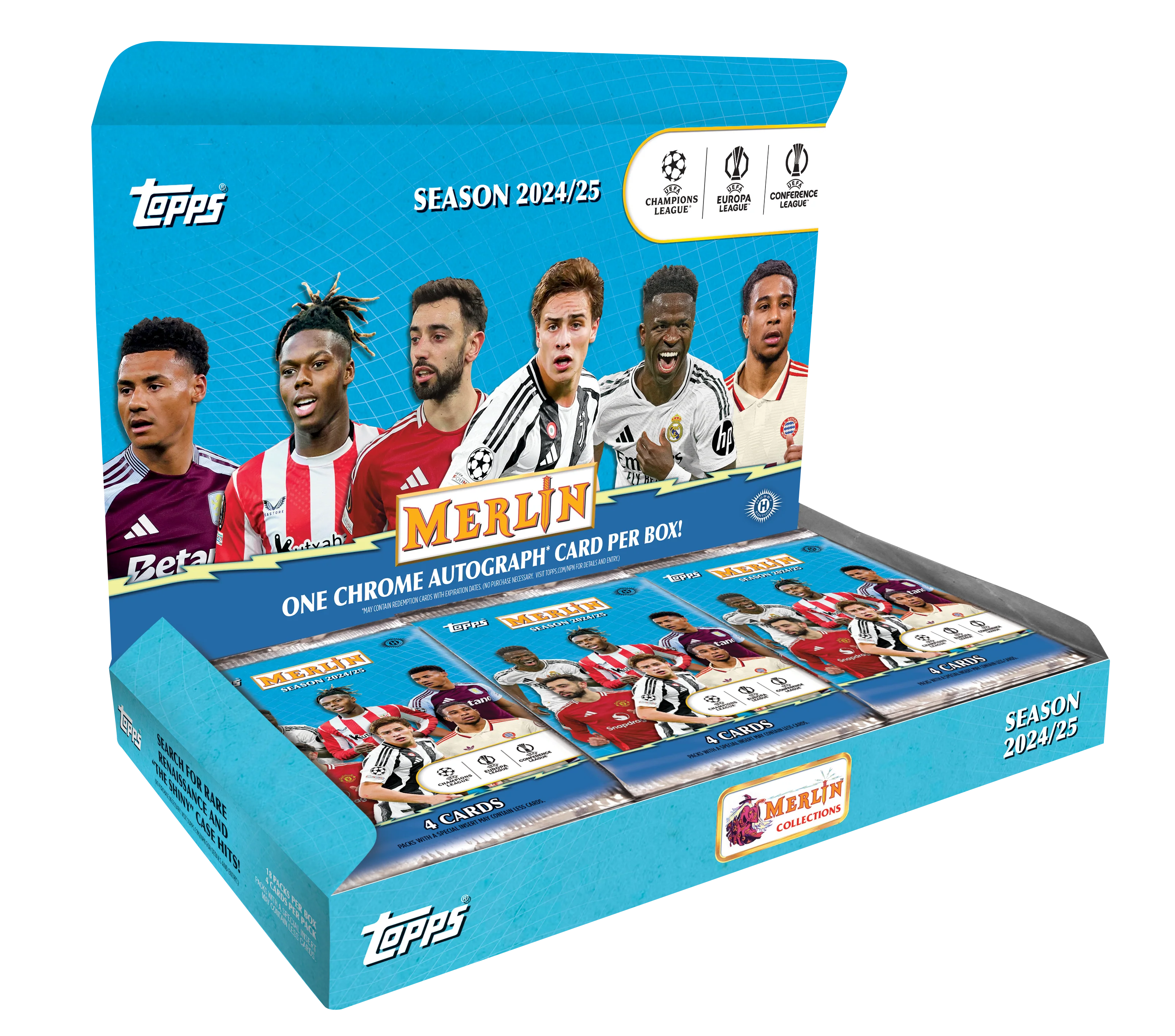 2024/25 Topps Merlin UEFA Club Competitions Flagship Soccer Hobby Box ...